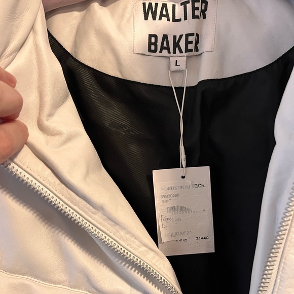 Walter Baker | Jackets & Coats | Walter Baker White Leather Puffer ...